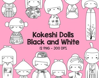 Culture Clip Art Japan Kokeshi Dolls Clipart Japanese Kimono Free SVG ...