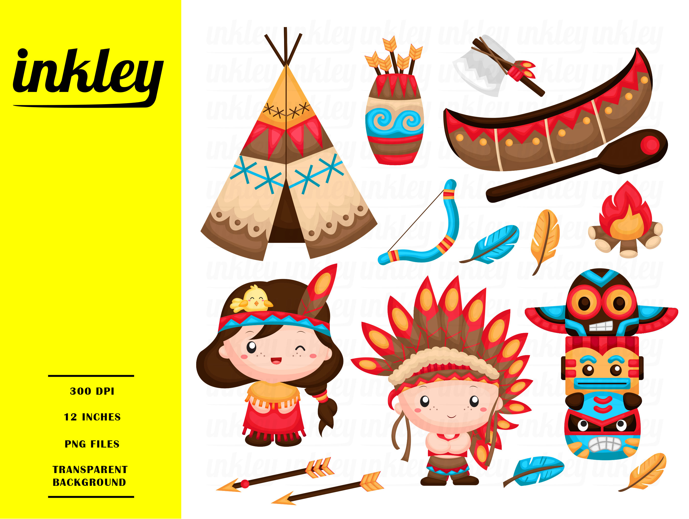 Native American Clipart Native American Clip Art Native | Etsy