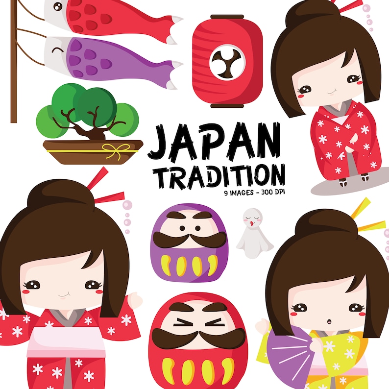 Japan Tradition Clipart Country and Culture Clip Art | Etsy