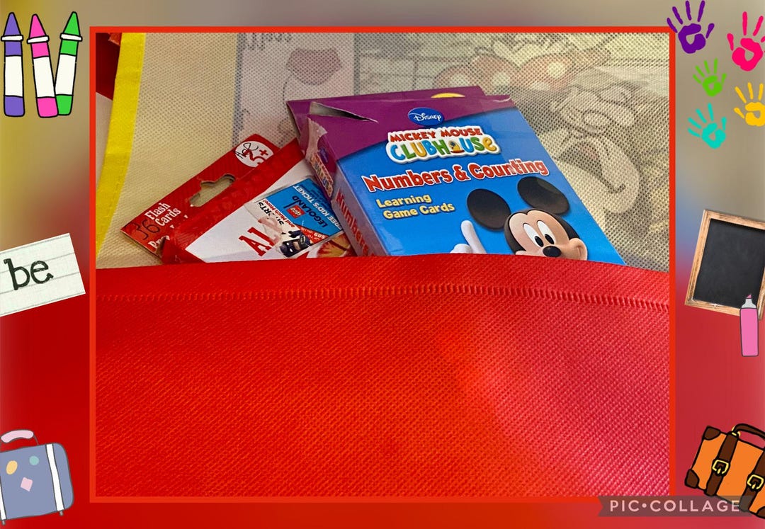 Mickey Mouse & Alphabet Flashcards With Minnie Bag - Etsy