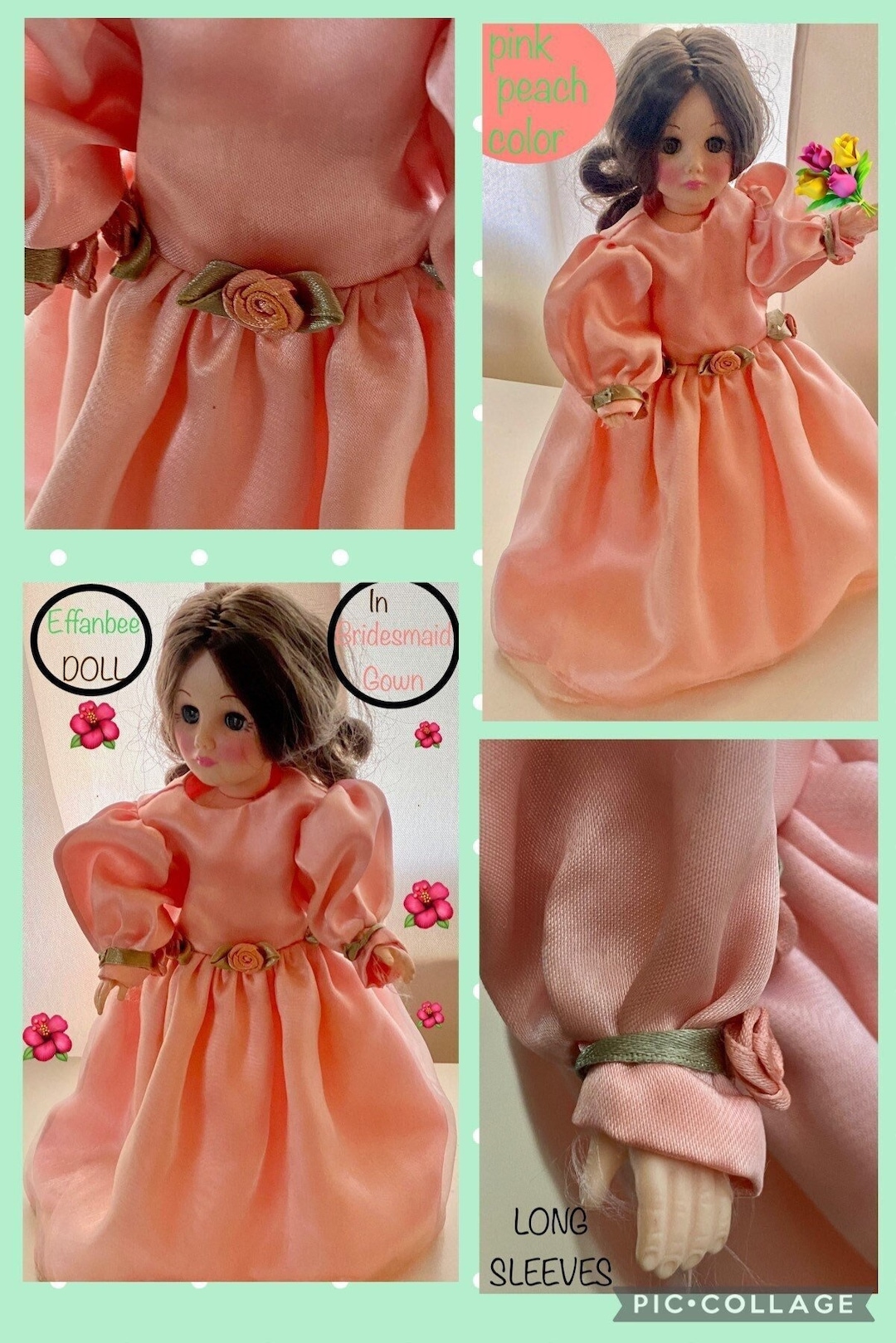 Vintage Effanbee Bridesmaid Doll: 1975 Brunette Fashion Doll in Pink Gown - Etsy