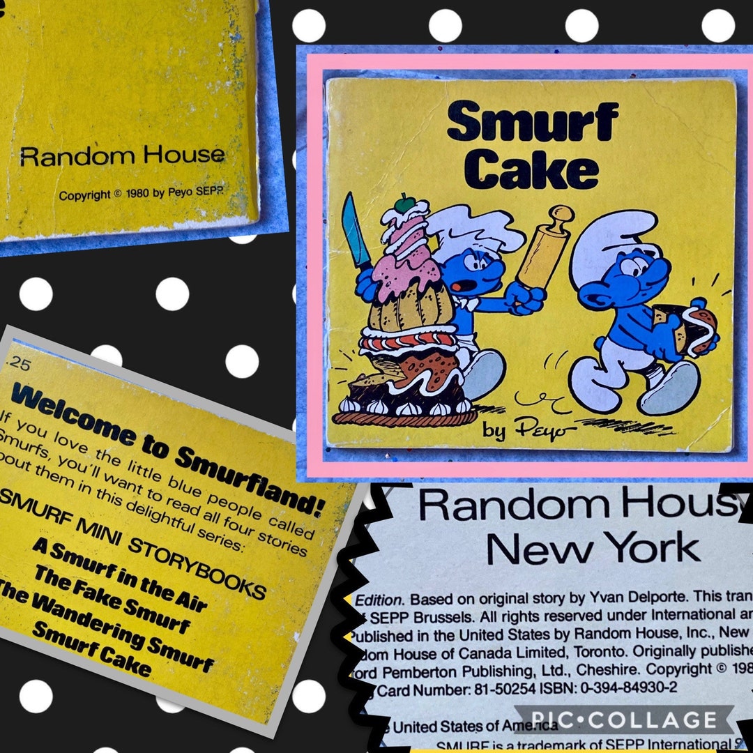 SMURF RARE Vintage Booklet Cute 1980 Smurf Cake Little Book - Etsy