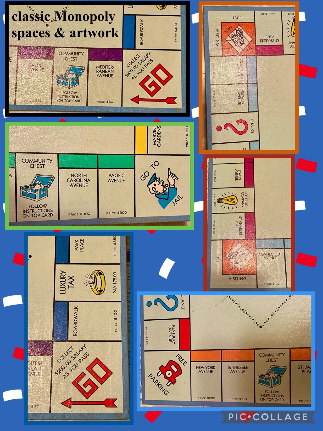 MONOPOLY Game Board ONLY ~ Classic Vintage for Your Deco or Replacement ...