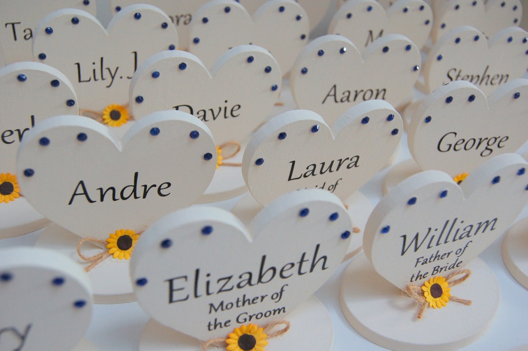 Sunflower Wedding, Name Place Settings, Sunflower Wedding Decor, Party ...