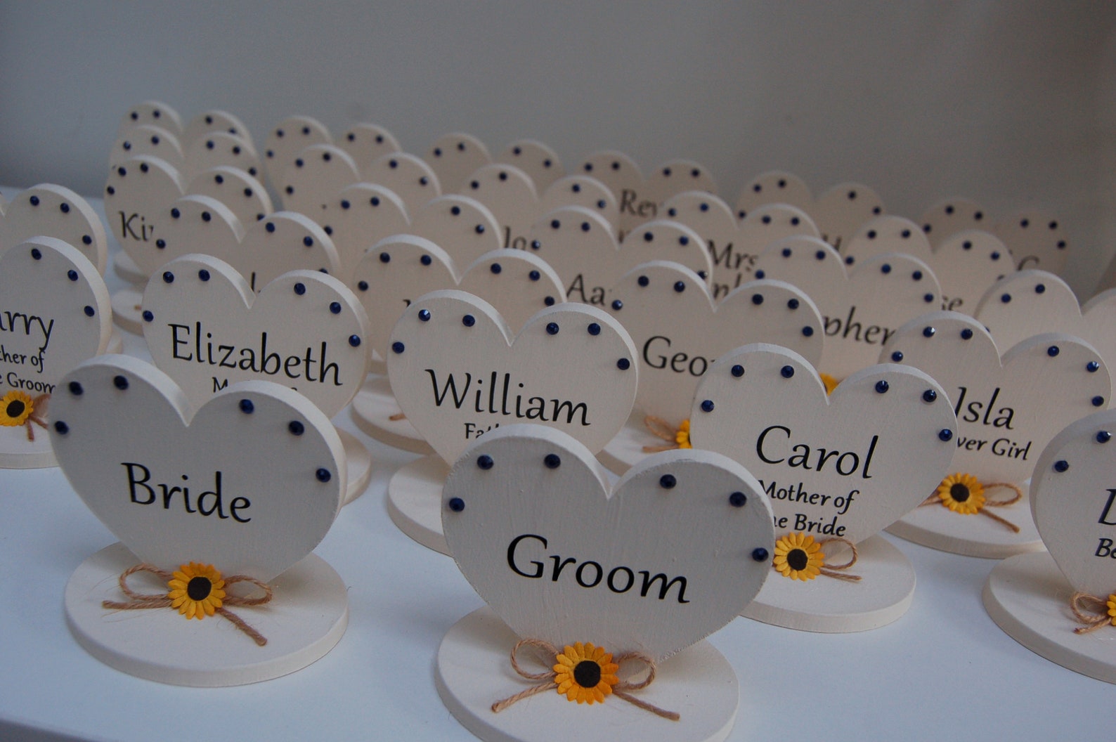 Sunflower Wedding, Name Place Settings, Sunflower Wedding Decor, Party ...