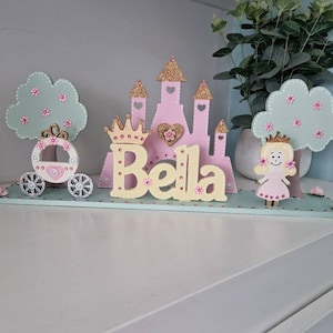 Fairytale Princess Childrens Name Sign, Girls Bedroom Sign, Little ...
