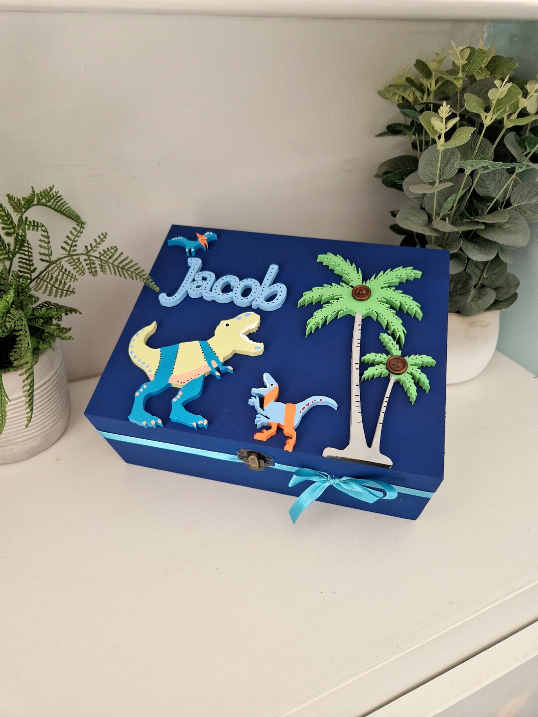 Dinosaur Keepsake Memory Box, Jurassic Dino Box, Childrens Memory Box ...