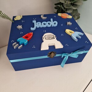 Childrens Space Keepsake Box, Space Bedroom Decor Storage, Boys Bedroom ...