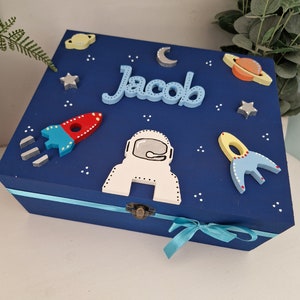 Childrens Space Keepsake Box, Space Bedroom Decor Storage, Boys Bedroom ...