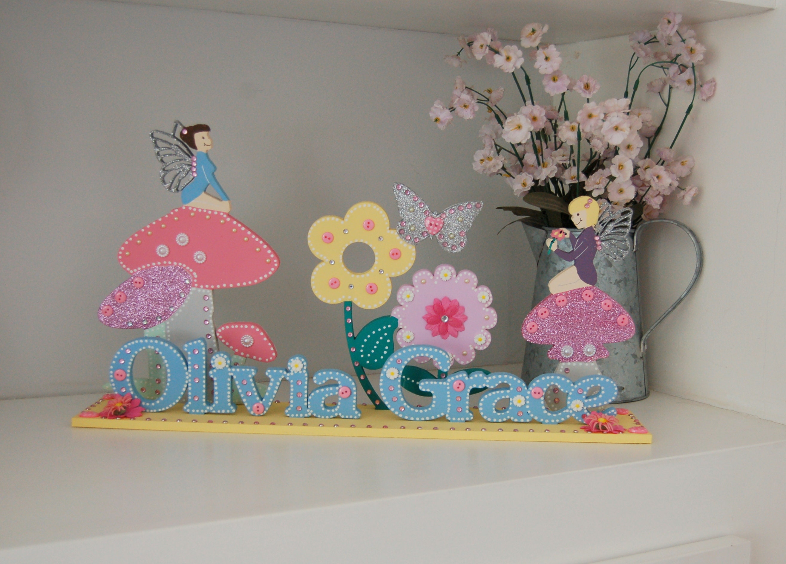 Personalized Fairy Name Sign, Glitter Bedroom Decor, Girls Gift - Etsy UK
