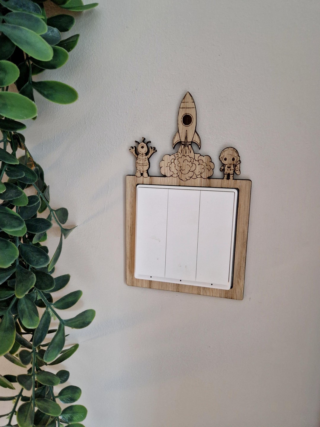 Wooden Space Light Switch Surround, Nursery Kids Room Decor - Etsy