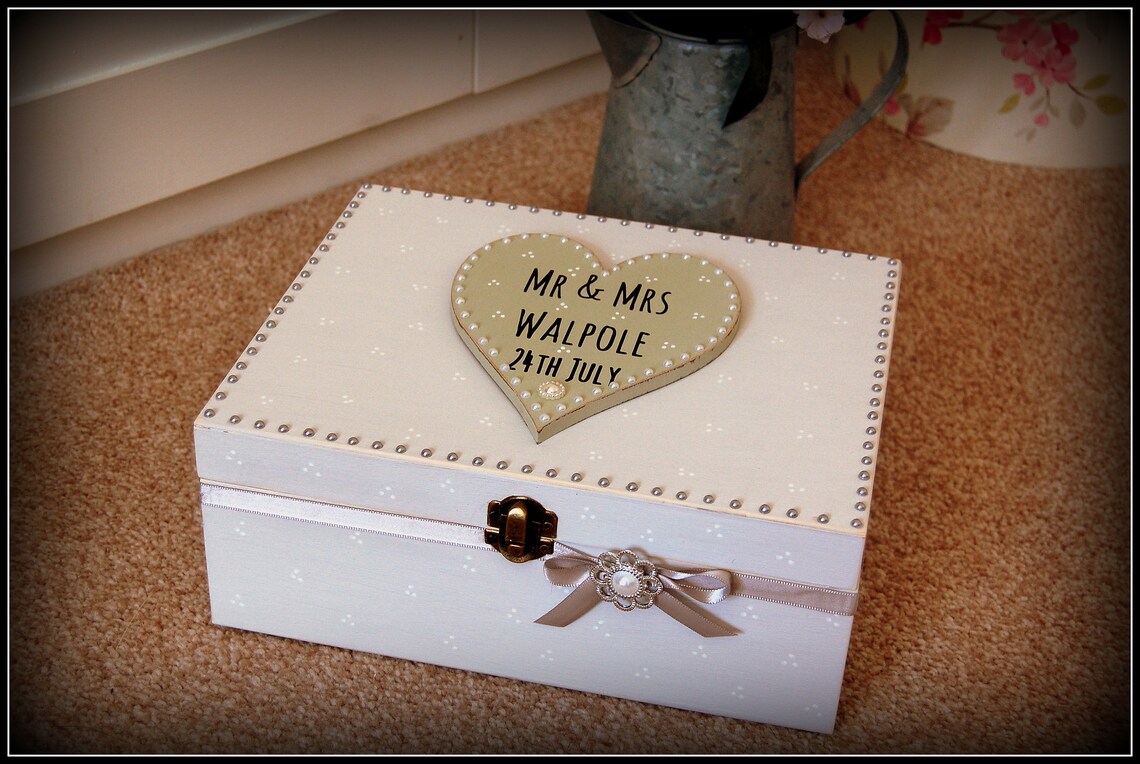 Personalised Wedding Keepsake Box, Couples Gift, - Etsy UK