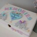 Twin Baby Wooden Memory Box Elephant Theme, Personalised Twin Keepsake ...