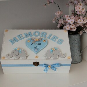 Children's Memories Box, Christening Present, New Baby Boy Keepsake Box ...