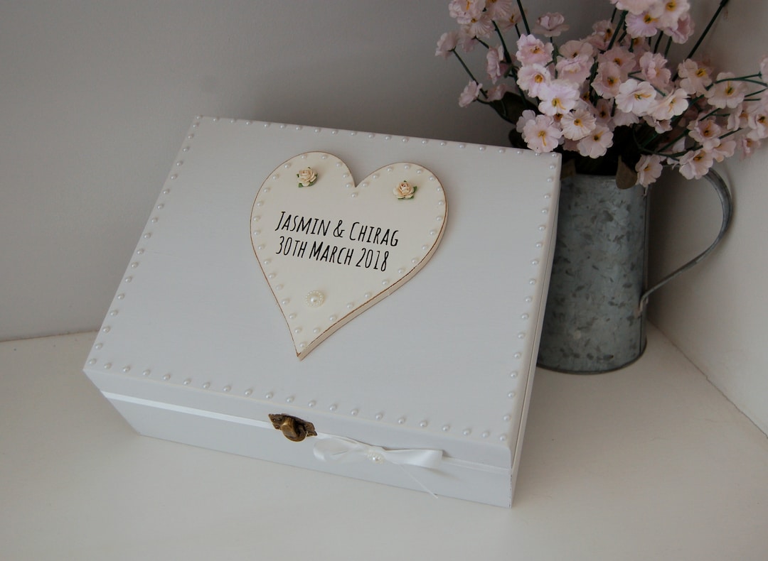 Personalised Wedding Keepsake Box, Couples Gift, - Etsy