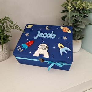 Childrens Space Keepsake Box, Space Bedroom Decor Storage, Boys Bedroom ...