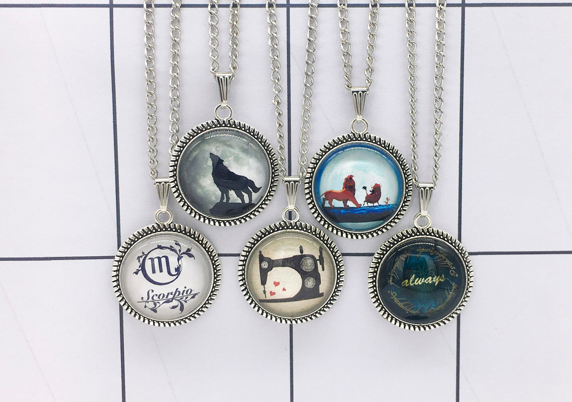 Vintage Sewing Machine Necklace Custom Art Jewelry Pendant Designer's ...
