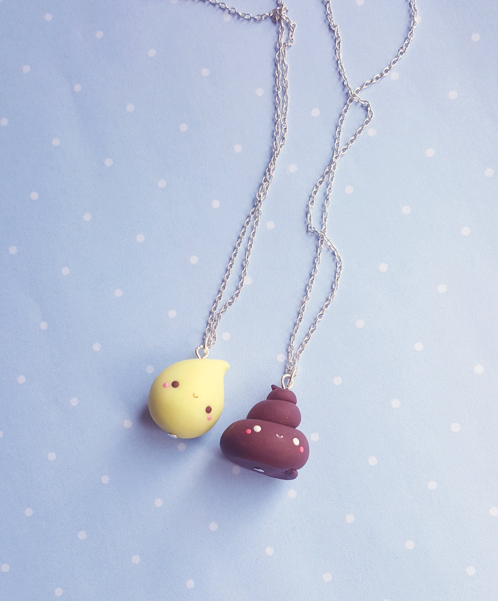 BFF Poop and pee friendship necklace poop and pee necklace | Etsy