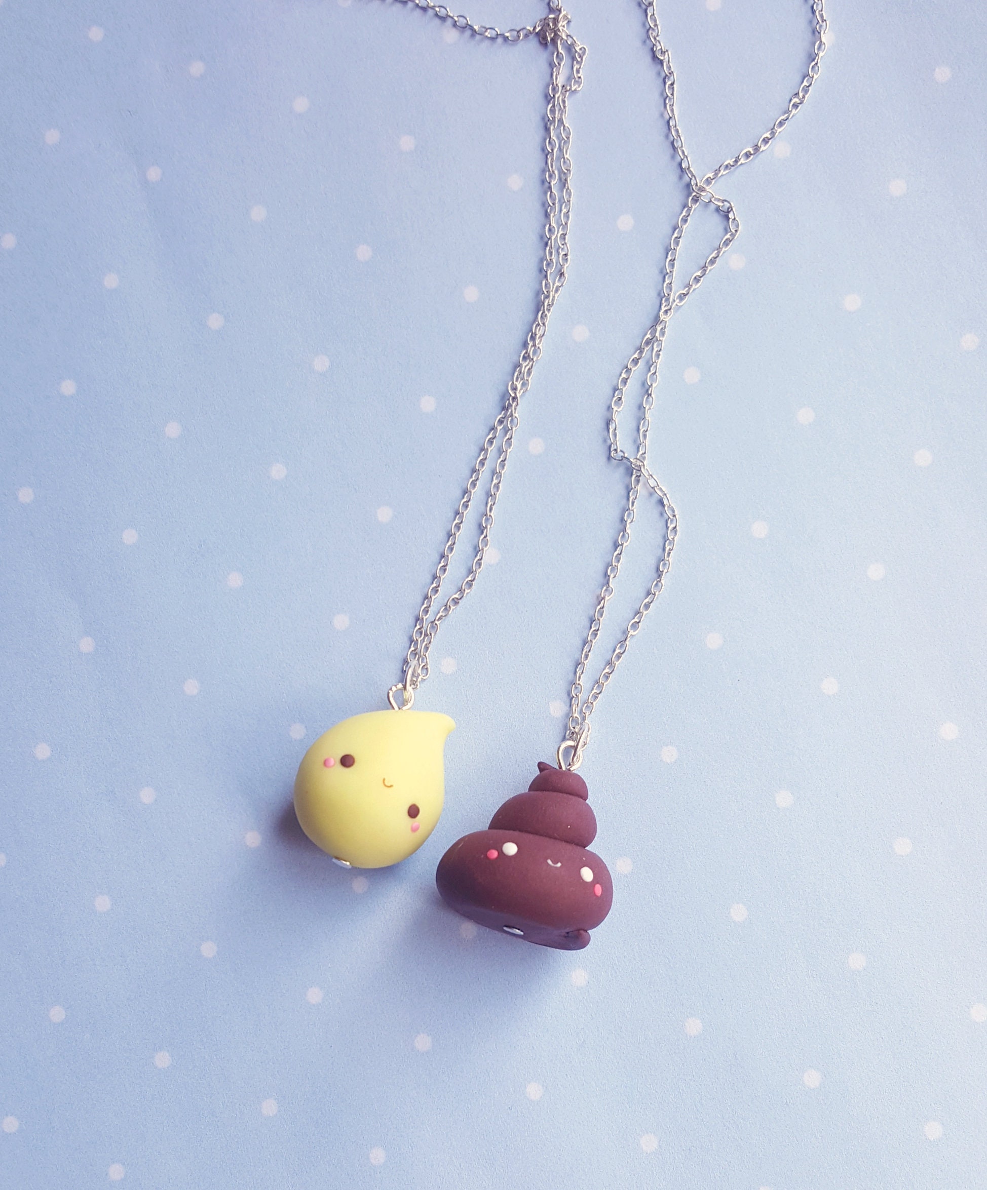 BFF Poop and pee friendship necklace poop and pee necklace | Etsy