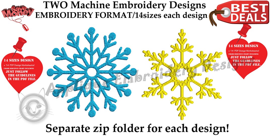 Snowflake Embroidery Applique Design-christmas - Etsy
