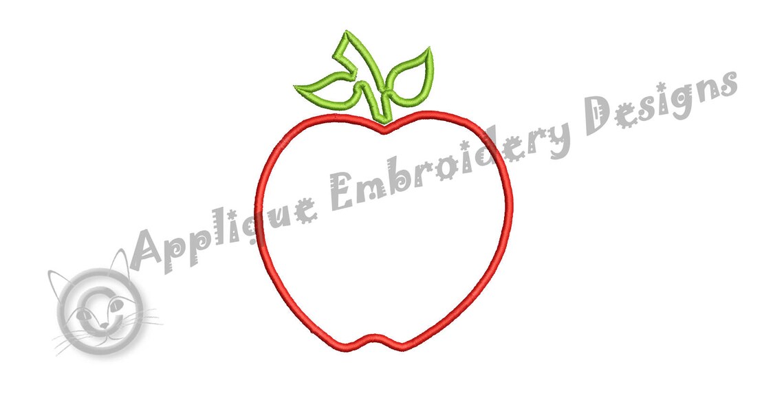 Apple Applique Embroidery Design Machine Embroidery - Etsy