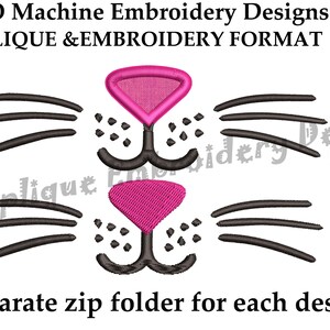 CAT Muzzle,face MASK Embroidery Applique Design,cat Mustache Embroidery ...