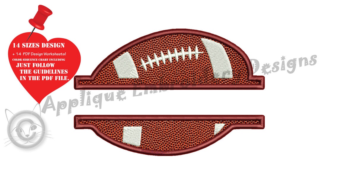 Football Embroidery Applique Design-american Football | Etsy