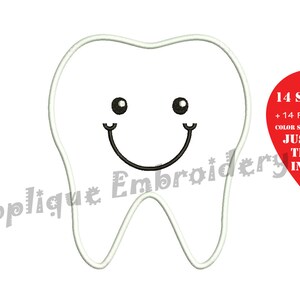 Tooth Embroidery Design-tooth Fairy Embroidery-teeth Applique-tooth ...