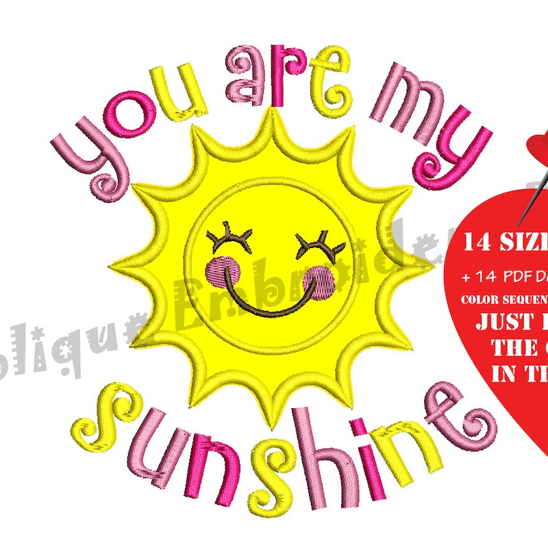 Sunshine Applique - Etsy