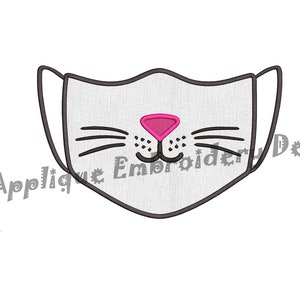 CAT Muzzle,face MASK Embroidery Applique Design,cat Mustache Embroidery ...