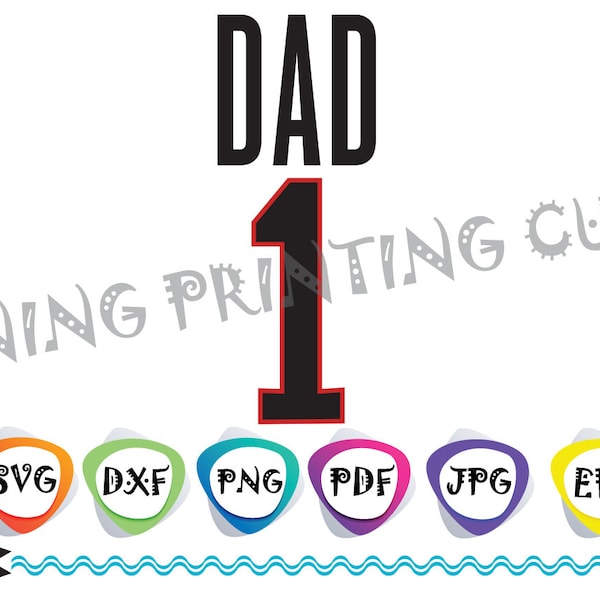 Number 1 Dad Clipart - Etsy