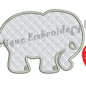 Elephant Applique Embroidery Design-animals Applique - Etsy
