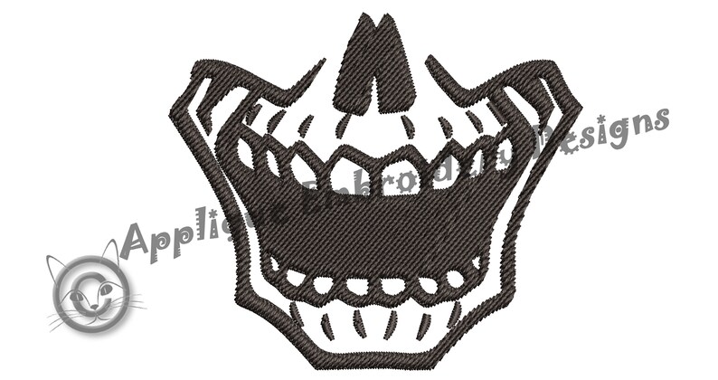SKELETON Smile Embroidery DesignSkeleton Mouth and | Etsy