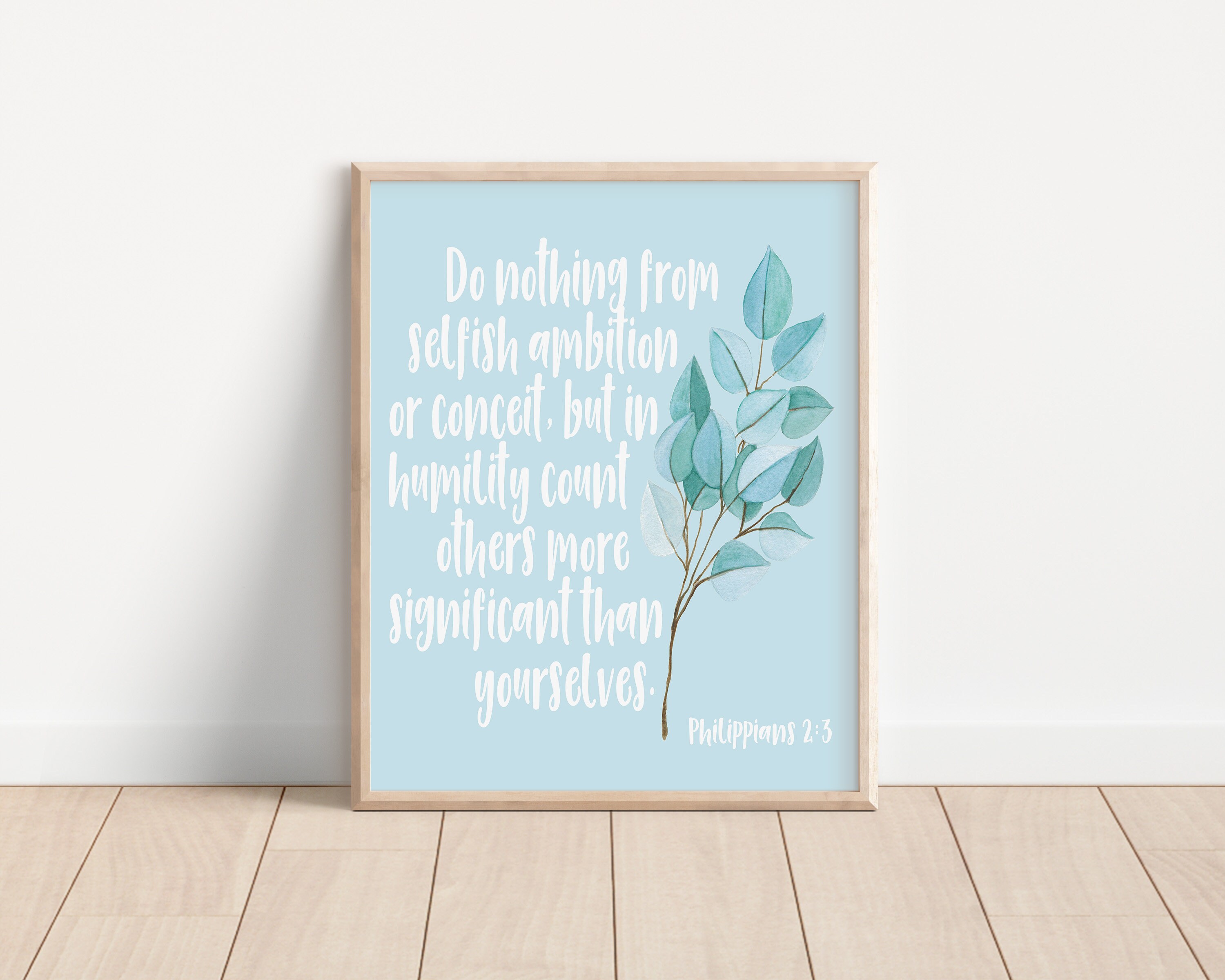 Philippians 2:3 Printable Scripture Poster Philippians 2 - Etsy