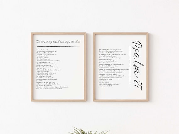 Psalm 27 Wall Art Psalm 27 Print Bible Verse Wall Art - Etsy