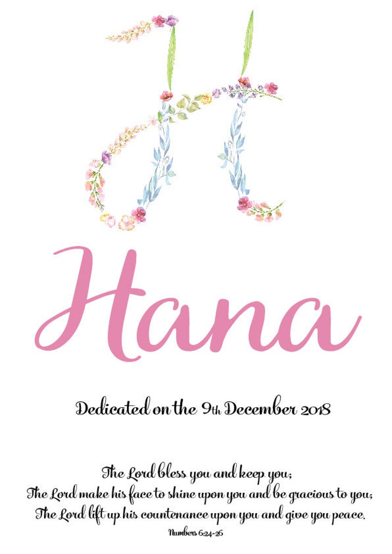 Baby Dedication Blessing Baby Dedication Flowers Alphabet - Etsy