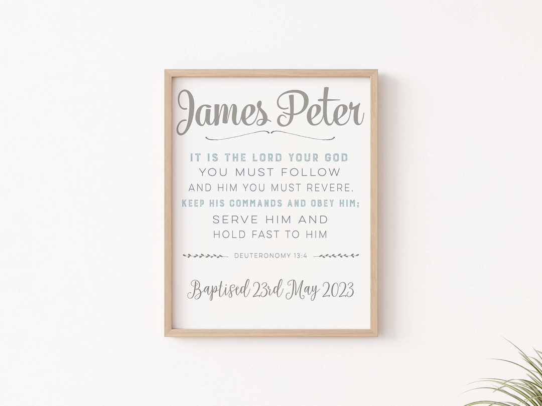 Baby Dedication Blessing Baptism Baby Gift Deuteronomy 13 - Etsy