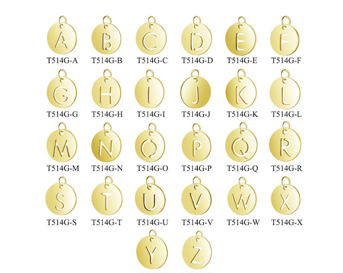 Uppercase Letter Charm Alphabet Charm Gold Letter Charm 26 - Etsy