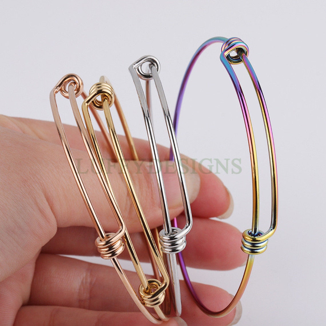 5pcs Expandable Bangle Bracelet Gold Charm Bracelet - Etsy