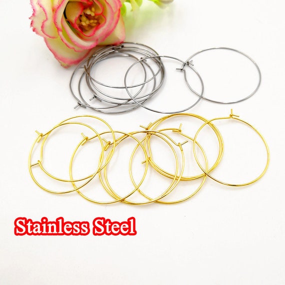 20pcs10 Pairs Gold Ear Hoop Round Ear Hoop Earring ear | Etsy