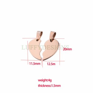 5pcs Split Broken Heart Charms 12.5x20mm, Divided Love Charm, Gold ...