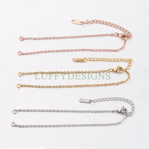 10pcs Half Finished Bracelet, Flat Oval Cable Chain With Extension ...