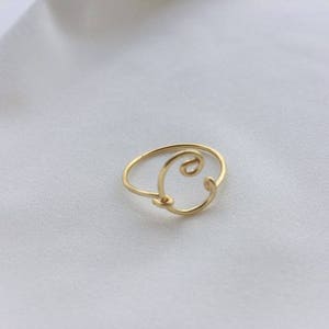 Custom Initial Ring, Gold Initial Jewelry, Silver Letter C Ring, Name ...