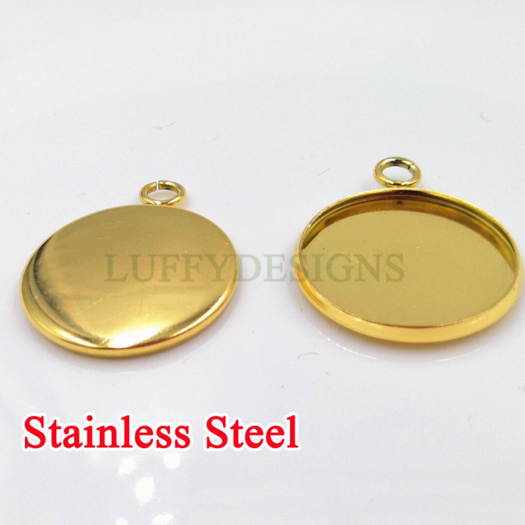 20pcs Stainless Steel 18K Gold Plating 10mm 18mm 20mm 25mm 30mm ...