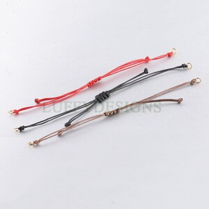 10pcs Half Finished Rope Bracelet, Black /red /brown Cord Bracelet ...