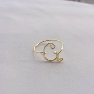 Custom Initial Ring, Gold Initial Jewelry, Silver Letter G Ring, Name ...