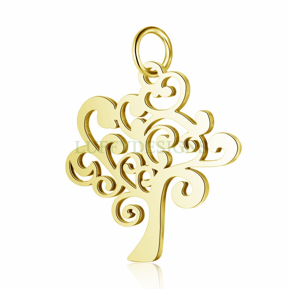 10pcs Family Tree Charm Tree of Life Charm Tree Pendant 18K | Etsy