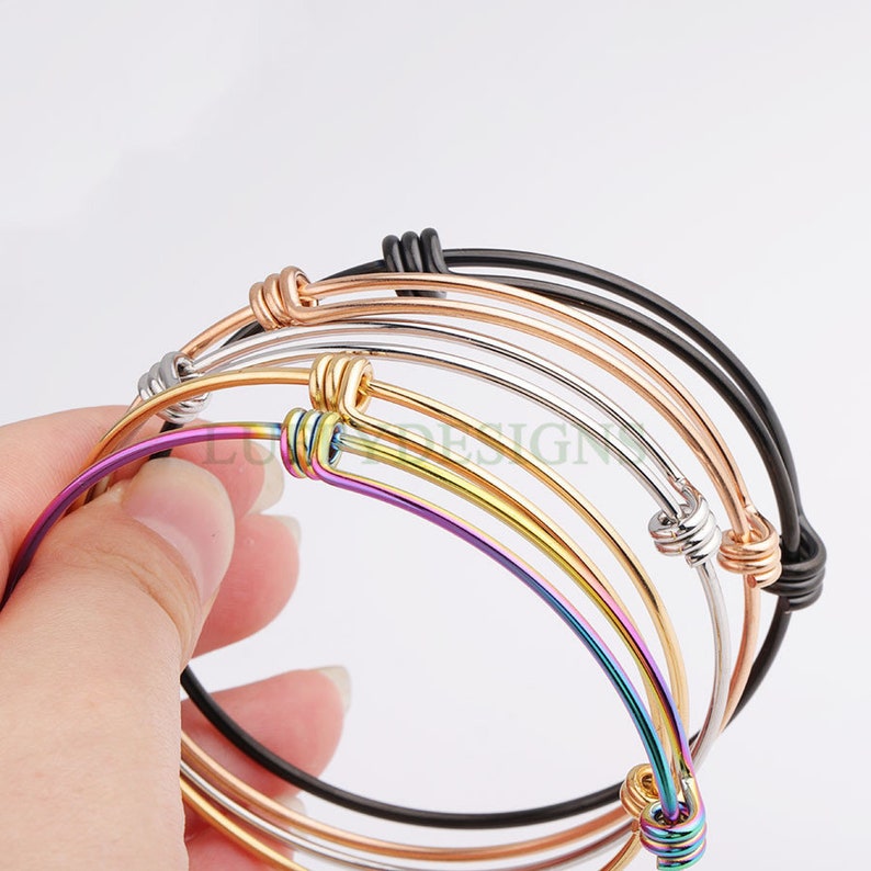 5pcs Expandable Bangle Bracelet Gold Charm Bracelet - Etsy