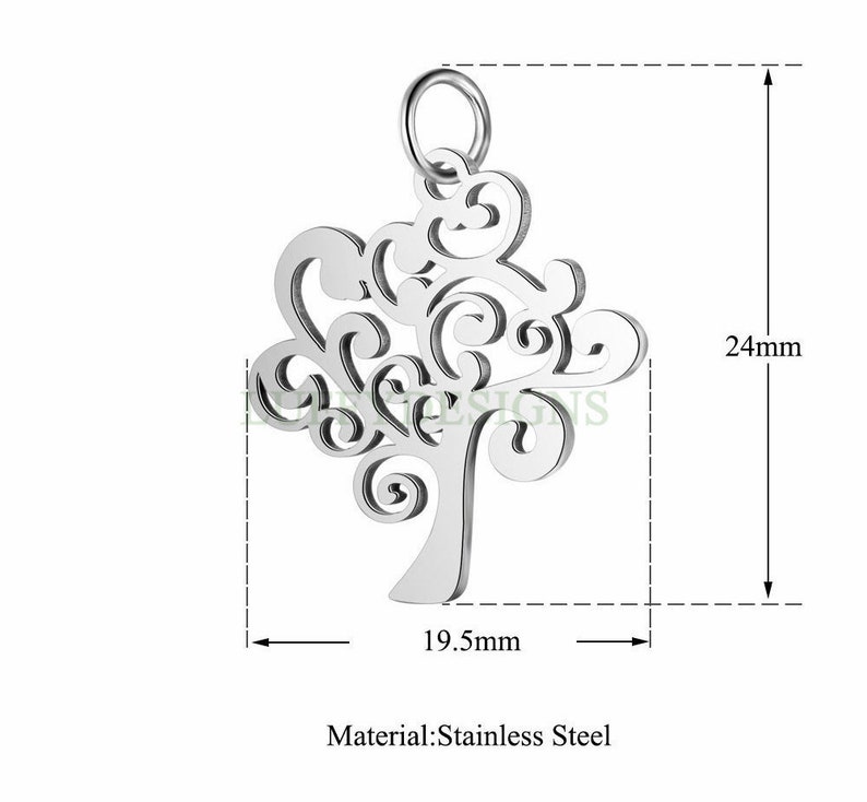 10pcs Family Tree Charm Tree of Life Charm Tree Pendant 18K | Etsy