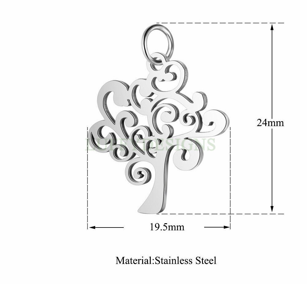 10pcs Family Tree Charm Tree of Life Charm Tree Pendant 18K | Etsy